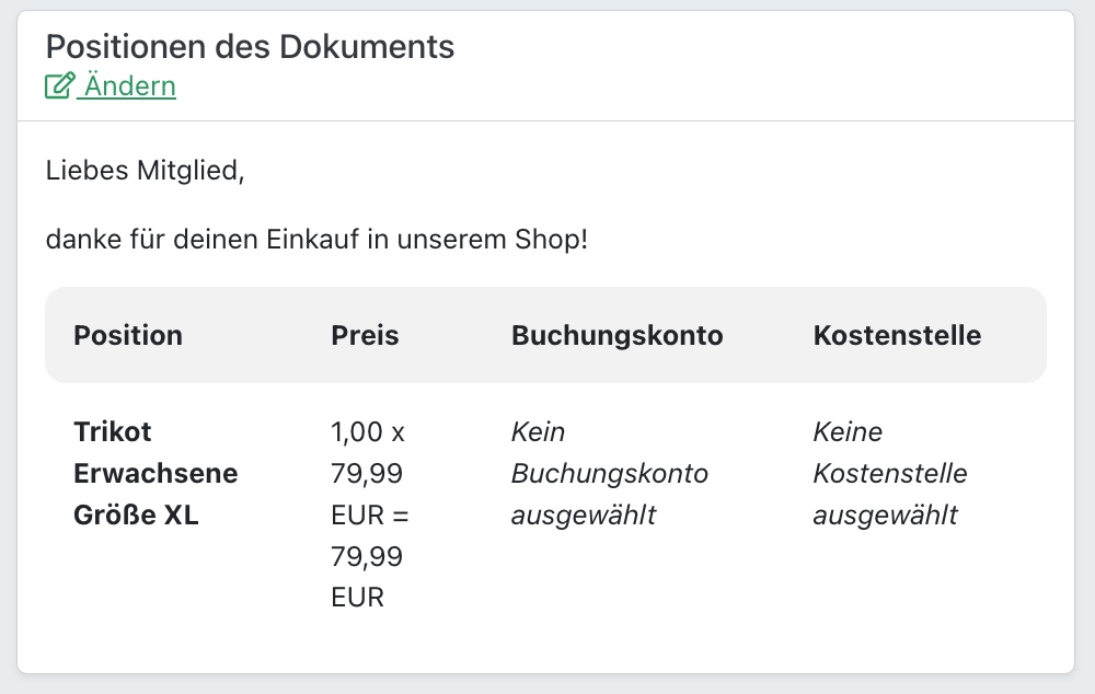 3.8 Rechnung schreiben