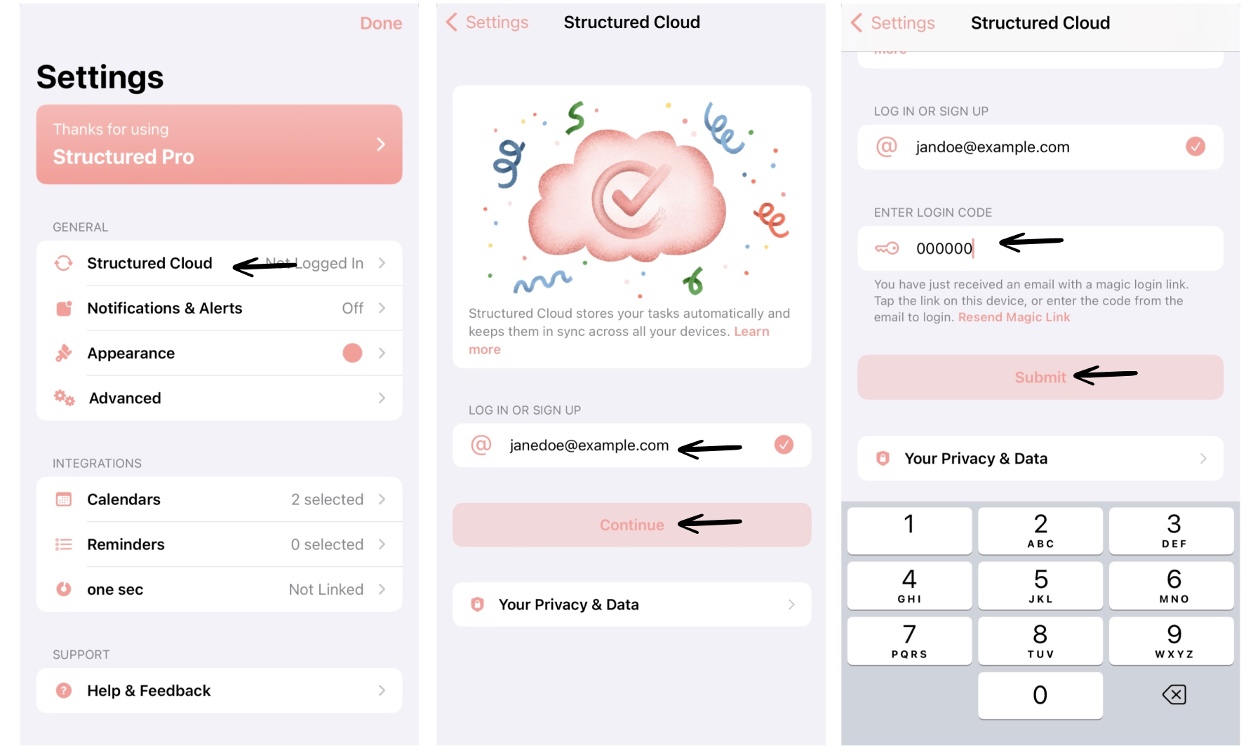 How to Sync Structured Across Your Devices