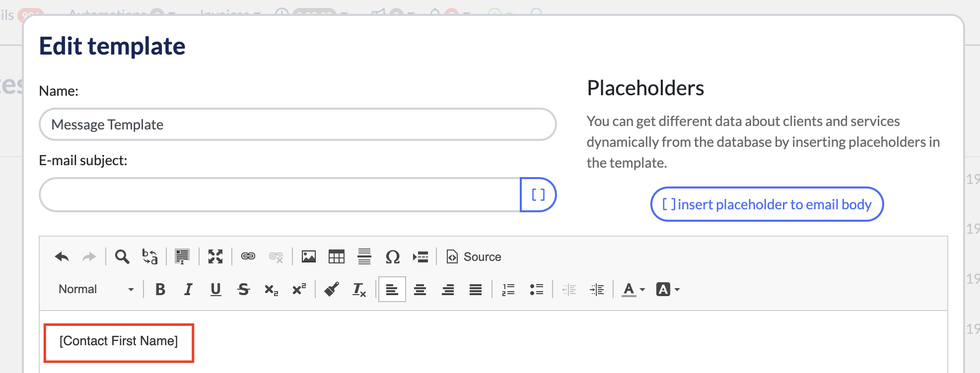 How to use placeholders in message templates – Engager.app