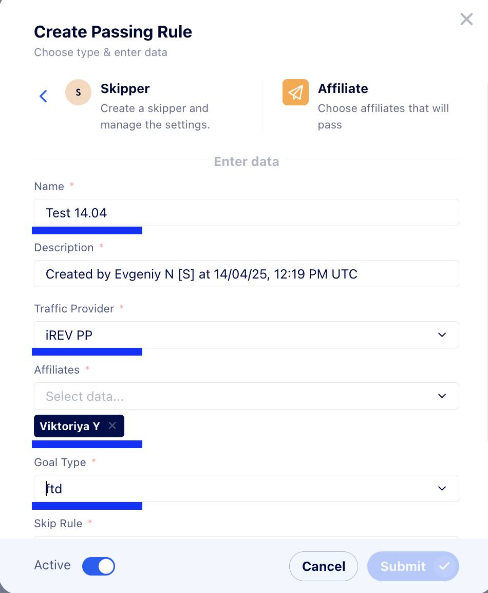 Risk Management Basic Setup