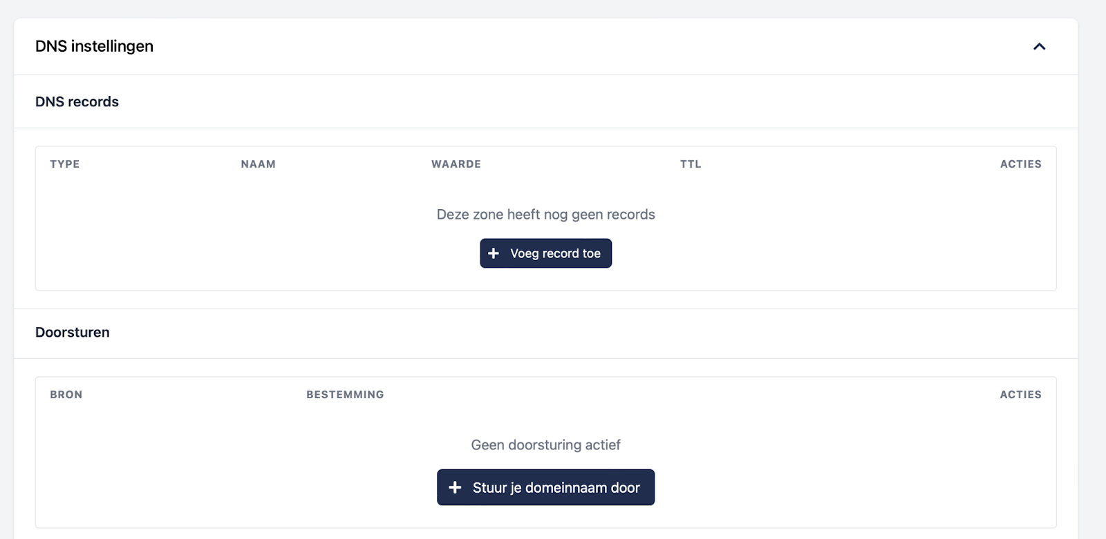 Hostnet: DNS configuration for subdomain